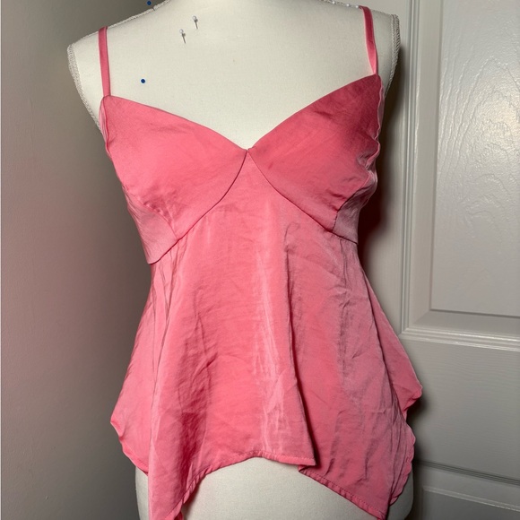 Target | Tops | Target Pink Asymmetrical Sleeveless Crop Top | Poshmark